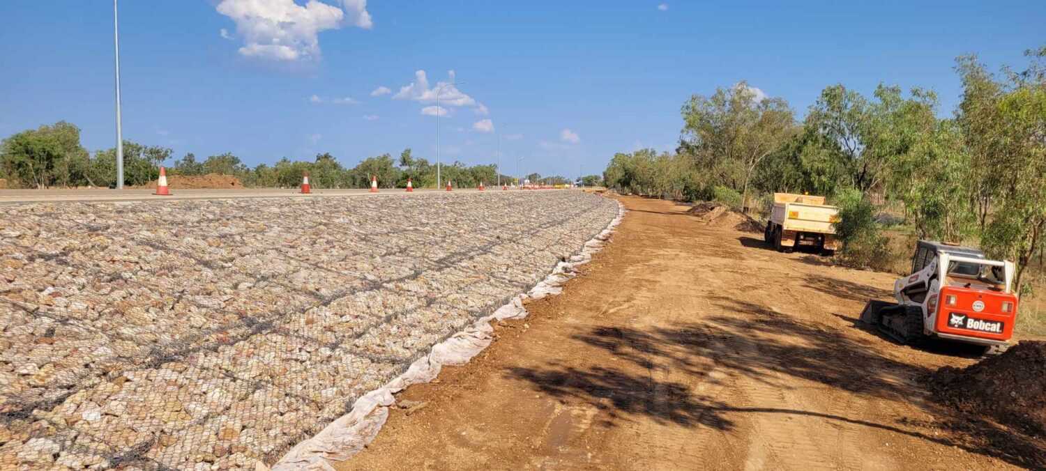Gabion Basket install | kirks Earthworks